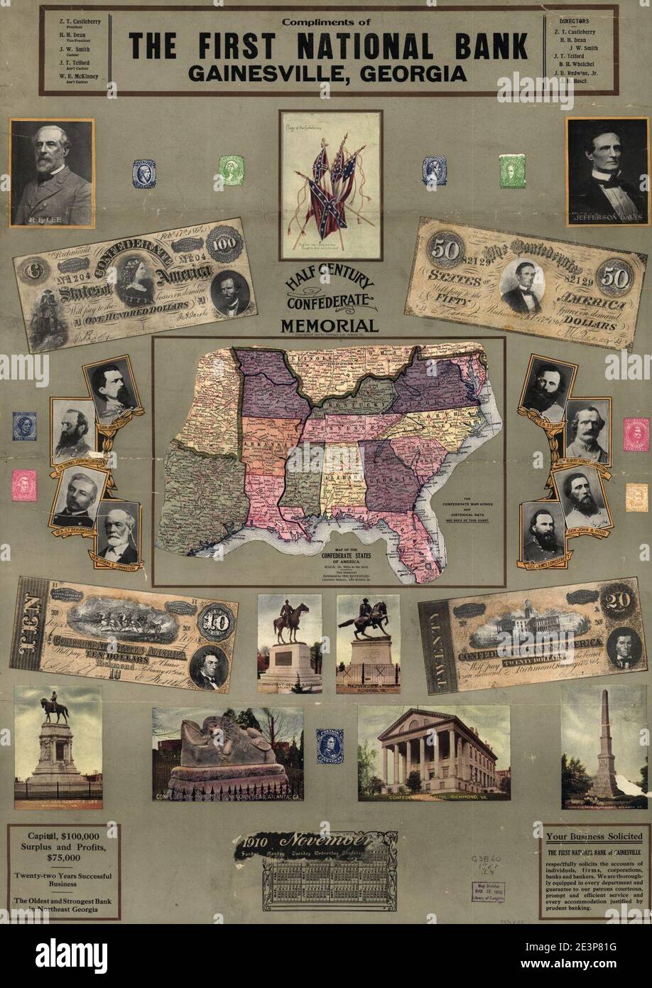 Map of the Confederate States of America. (1861-65 Stock Photo - Alamy