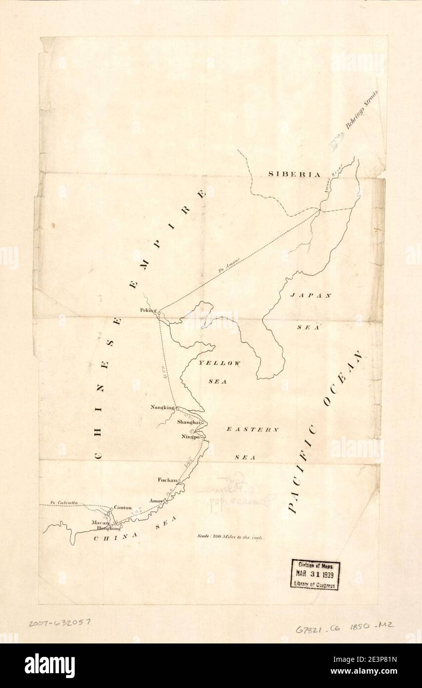 Map of the coast of China Stock Photo - Alamy