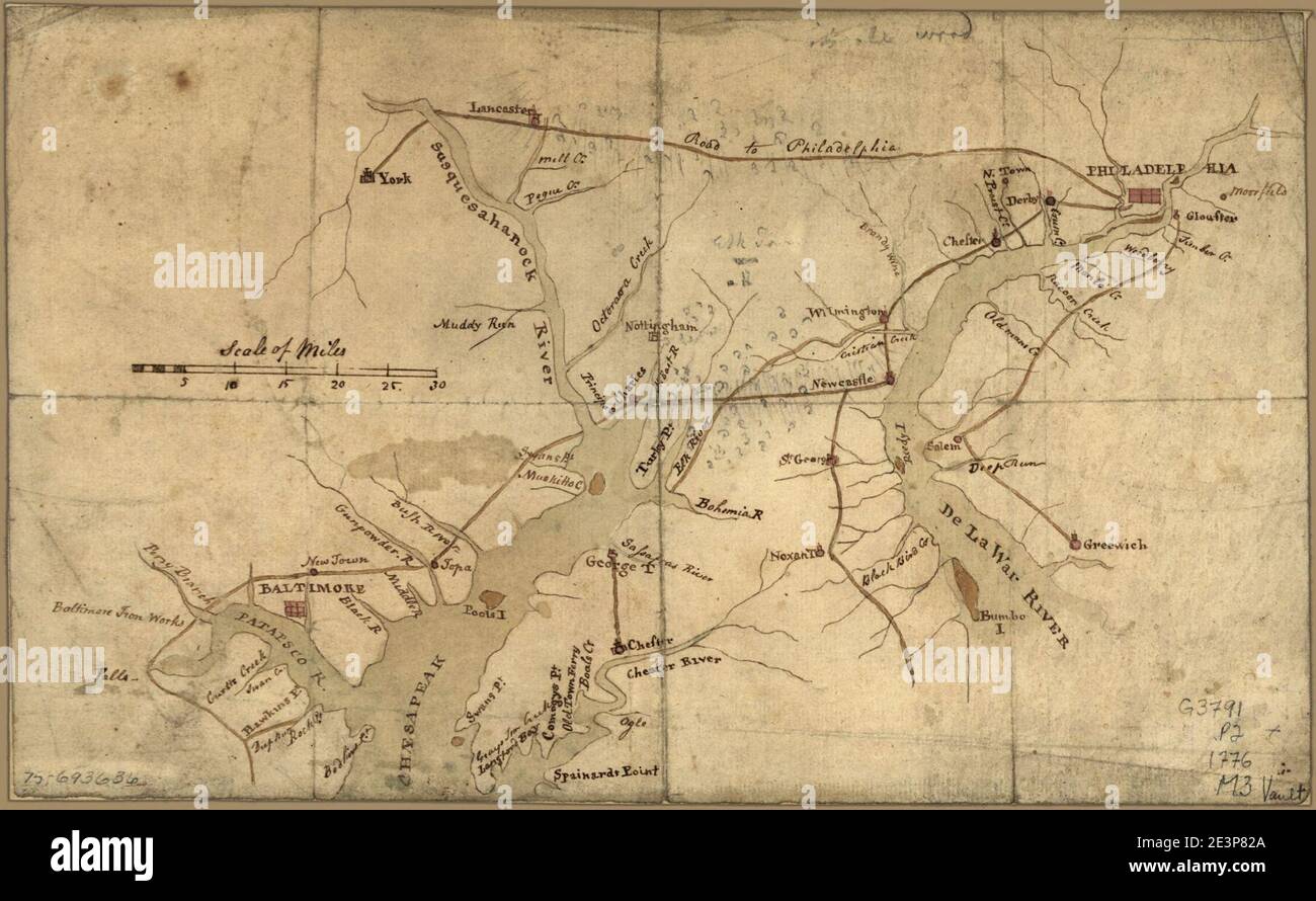 Map of the country between and bordering the Delaware River and ...