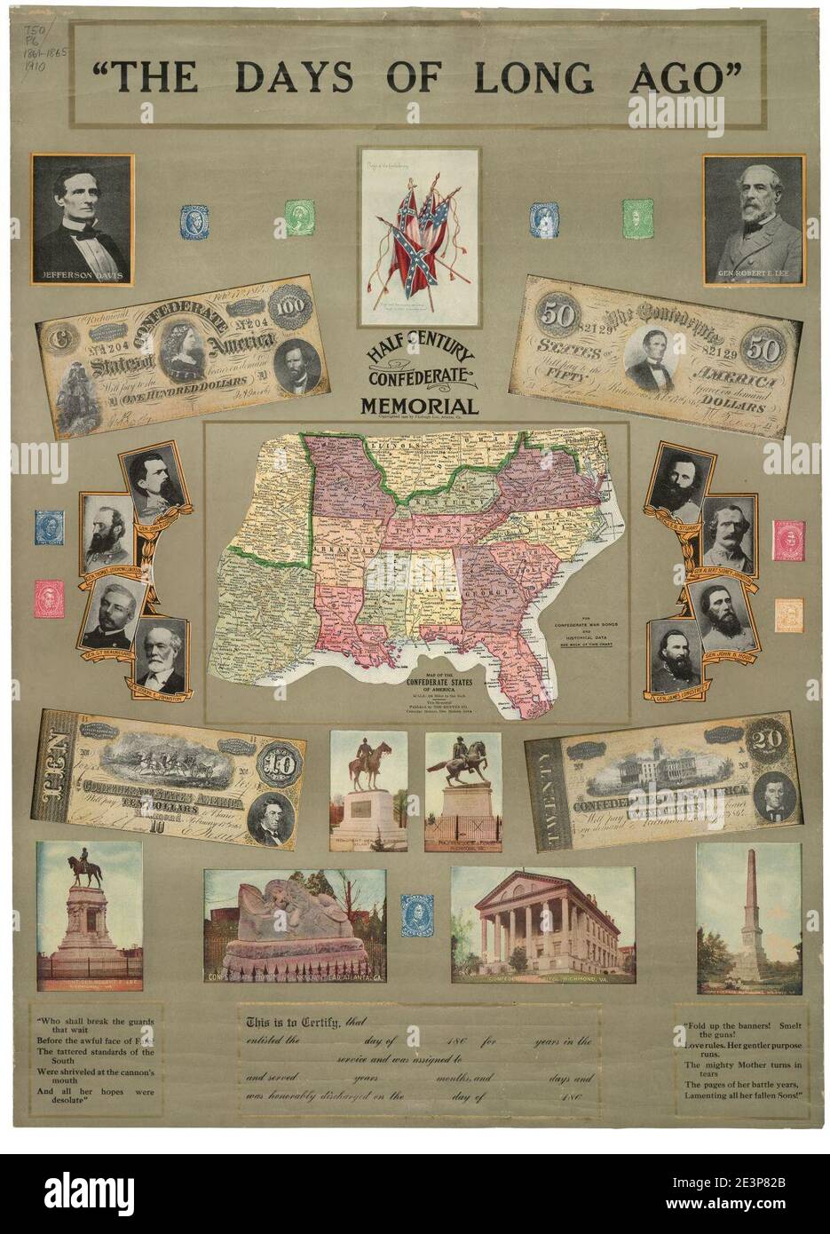 Map of the Confederate States of America Stock Photo - Alamy