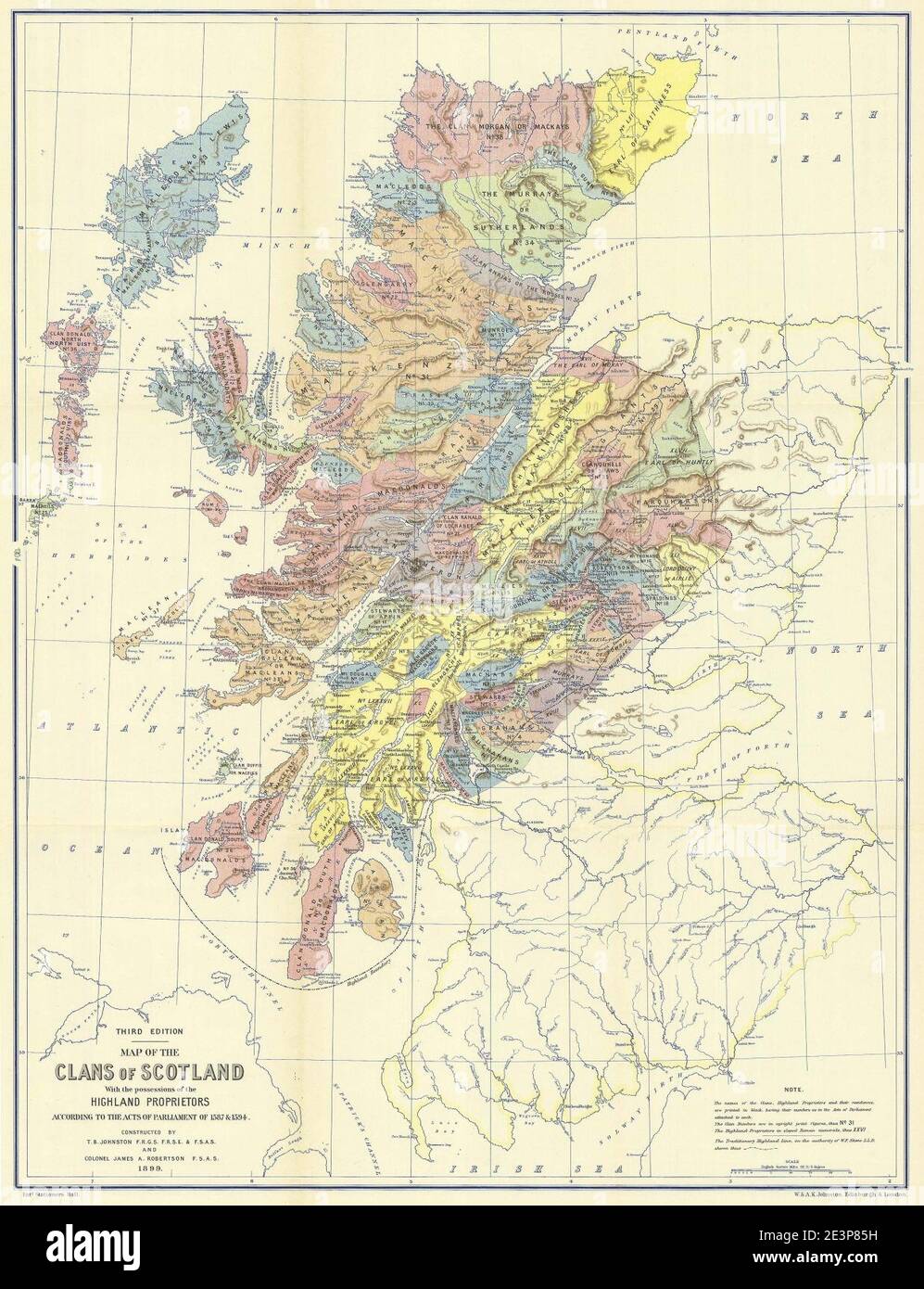 Map of the clans of Scotland (1899, third edition Stock Photo - Alamy