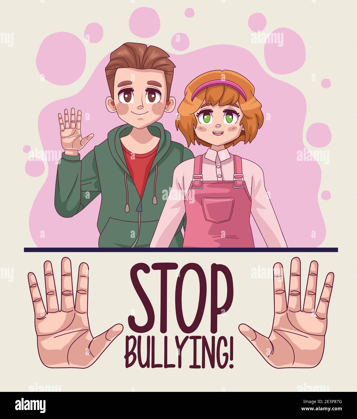 Bullying School Poster Stock Vector Images Alamy