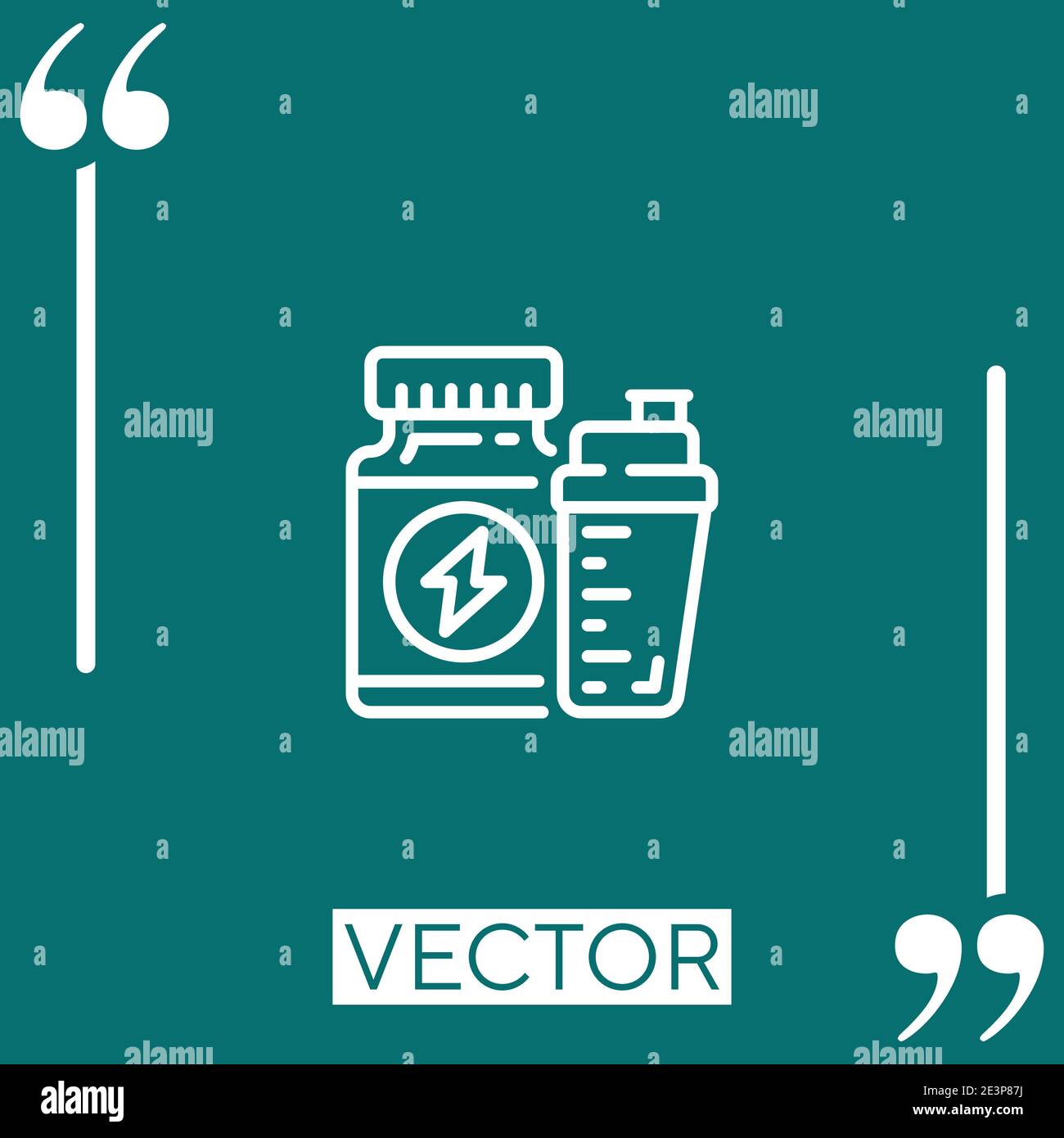 protein vector icon Linear icon. Editable stroke line Stock Vector ...