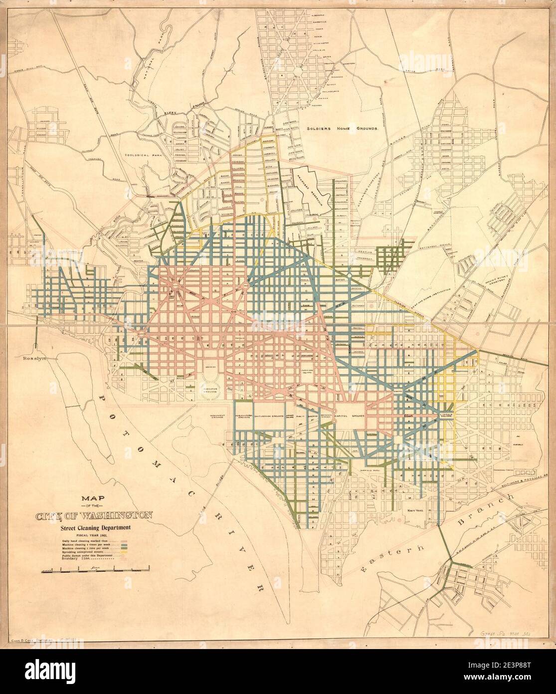 Map of the city of Washington Stock Photo - Alamy