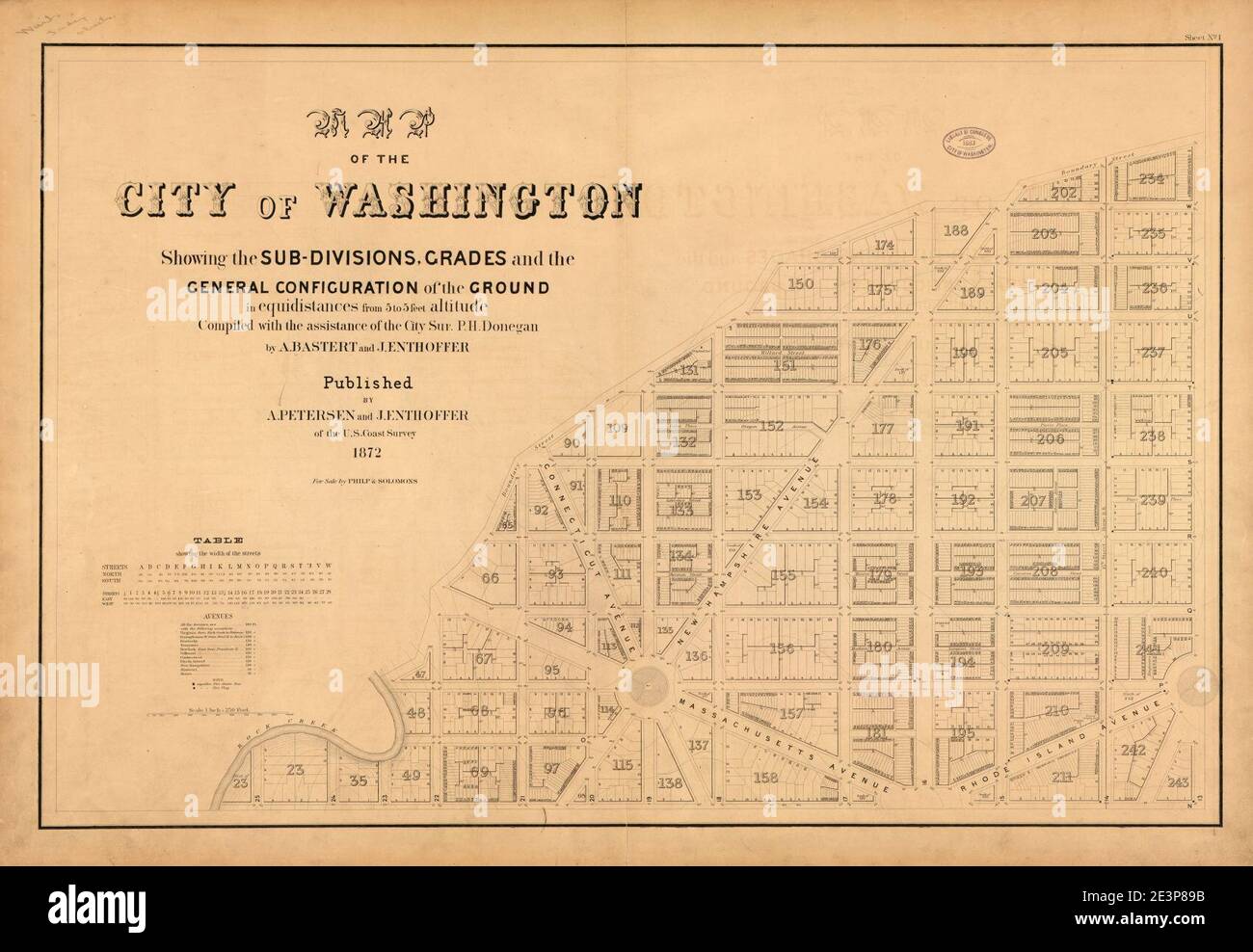 Map of the city of Washington - showing the sub-divisions, grades, and ...