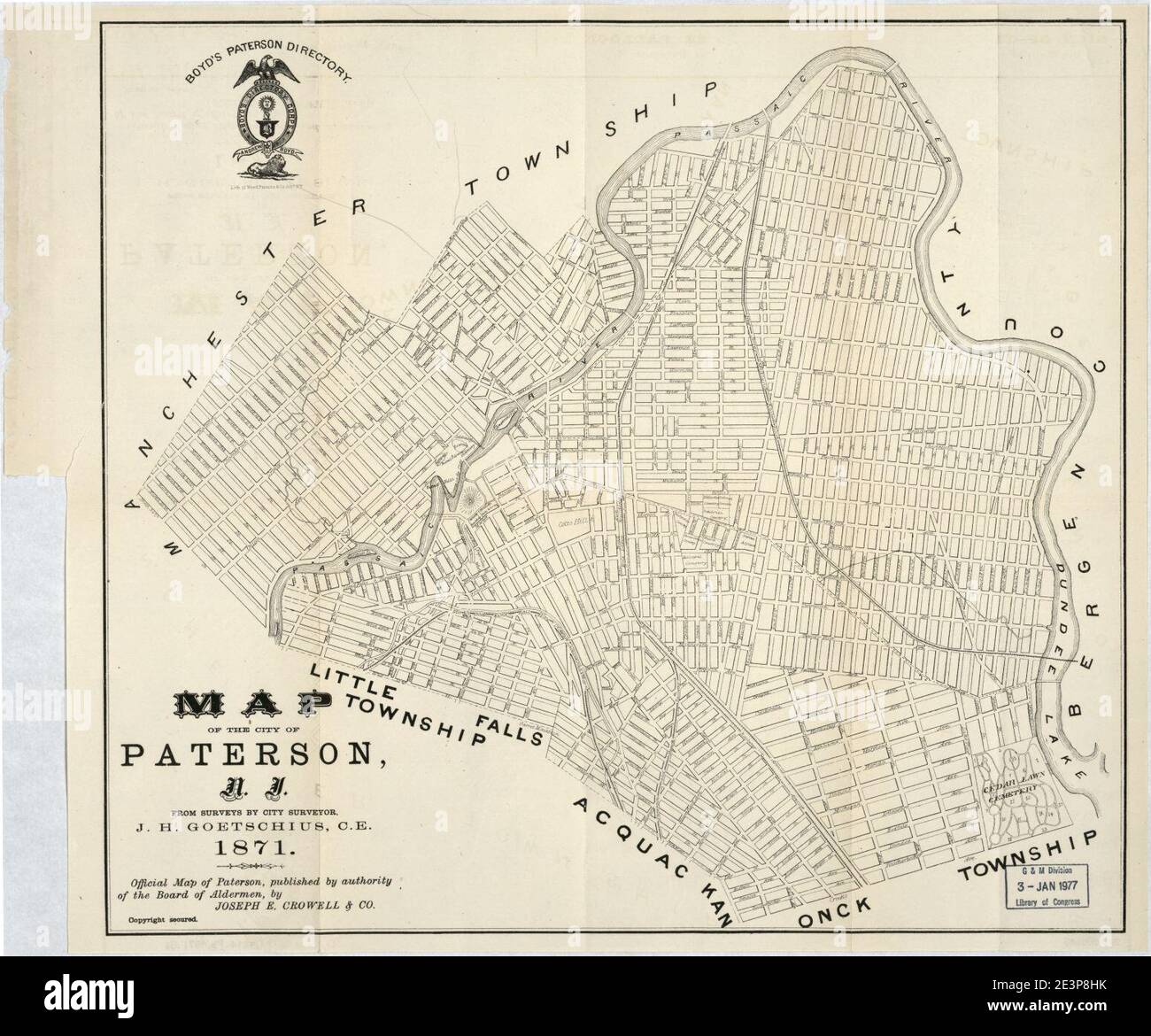 Paterson map hi-res stock photography and images - Alamy