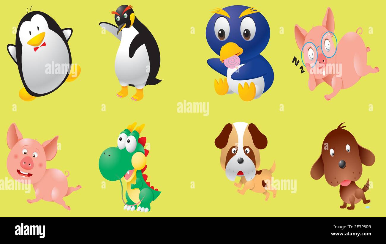 cute animals vector art icon Stock Vector Image & Art - Alamy