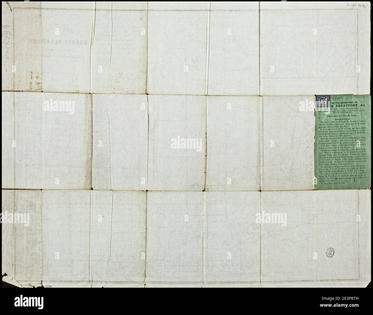 Map of the ceded part of Dakota Territory Stock Photo - Alamy