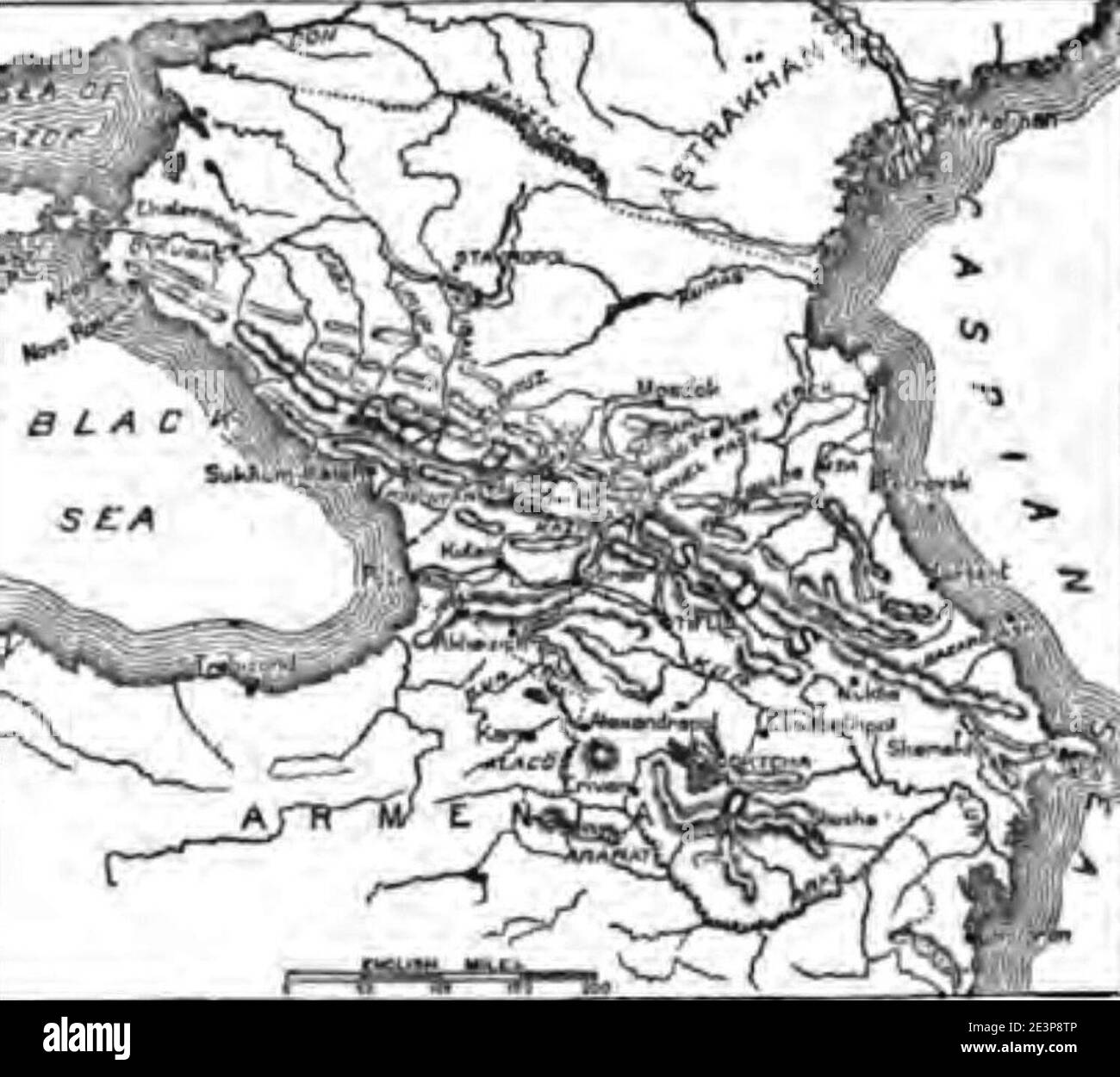 Map of the Caucasus (1833 Stock Photo - Alamy