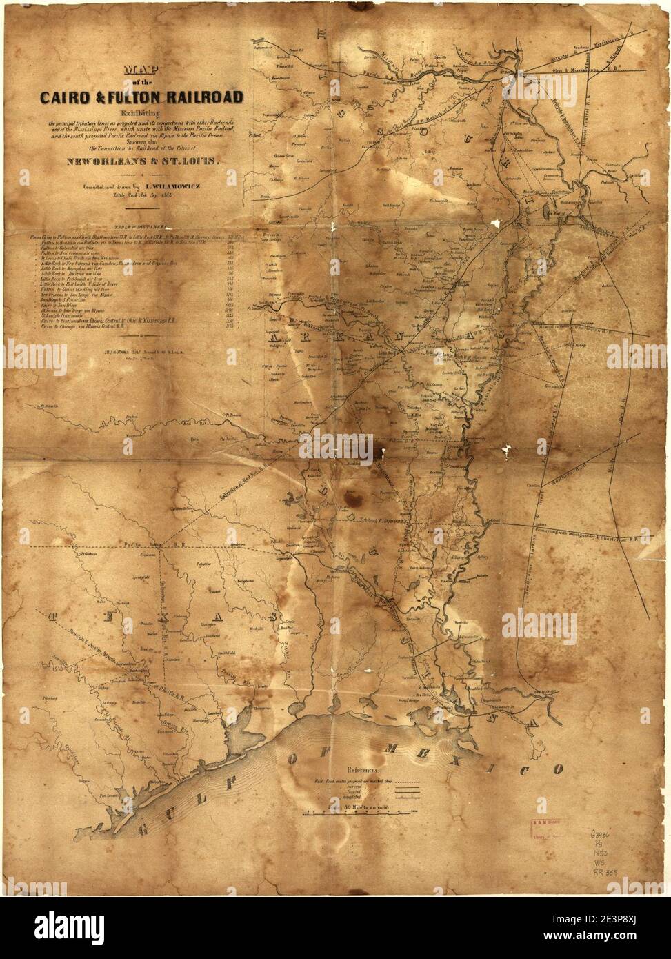 Map of the Cairo & Fulton Railroad exhibiting the principal tributary ...