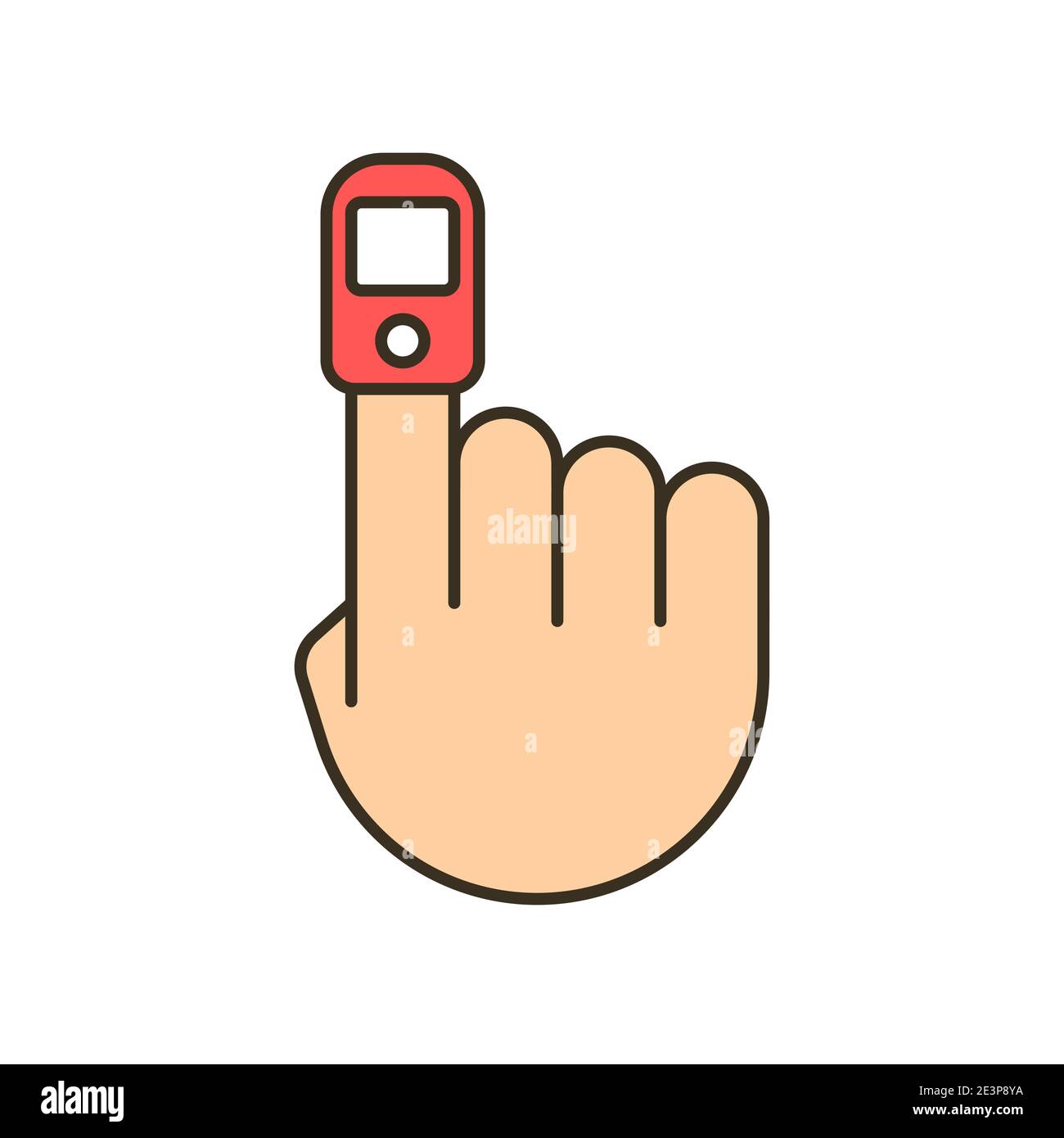 Oxygen finger oximeter saturation. Pulse heart blood level oximetry ...