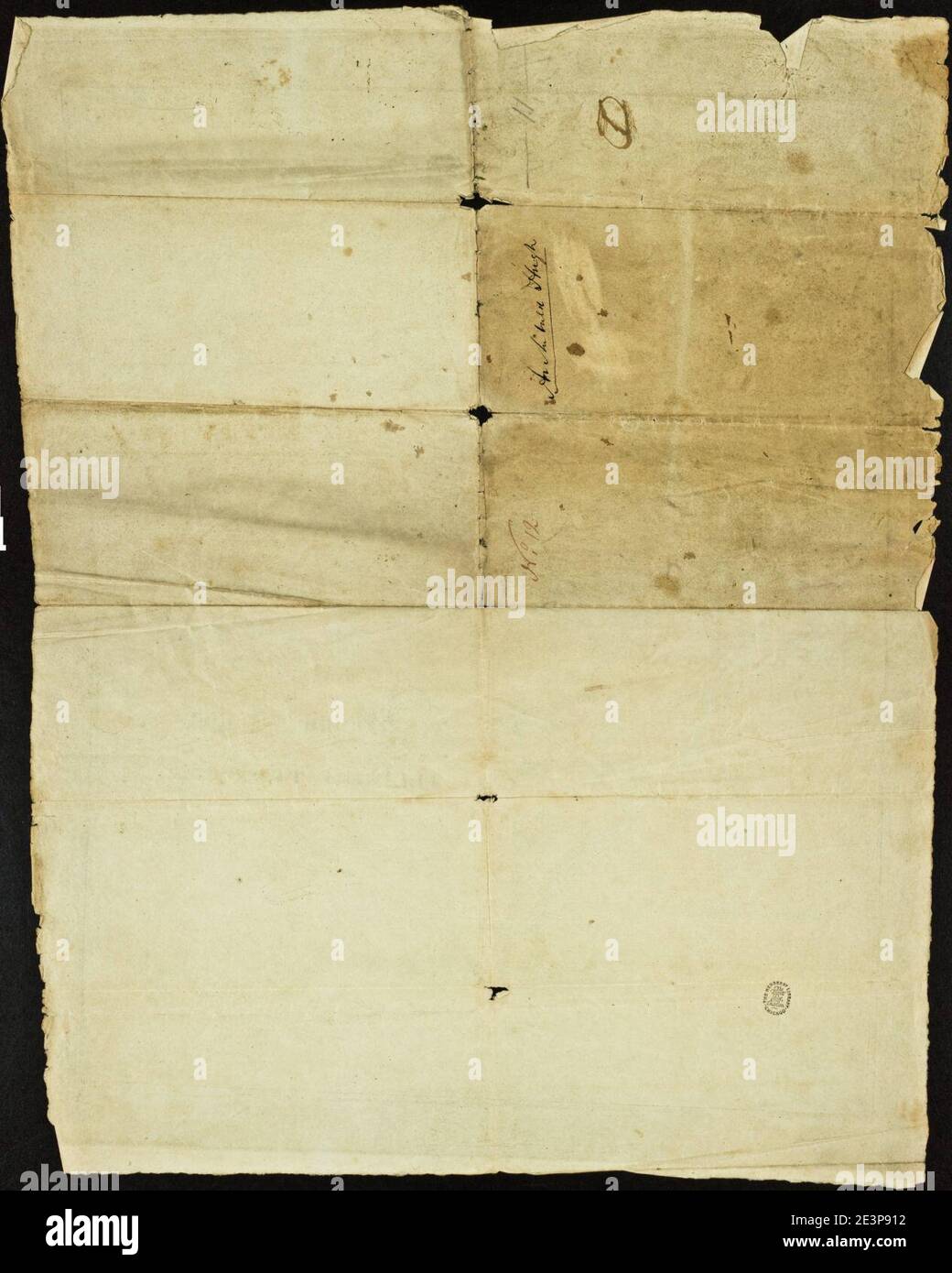 Map of the bounty lands in Illinois Territory Stock Photo - Alamy