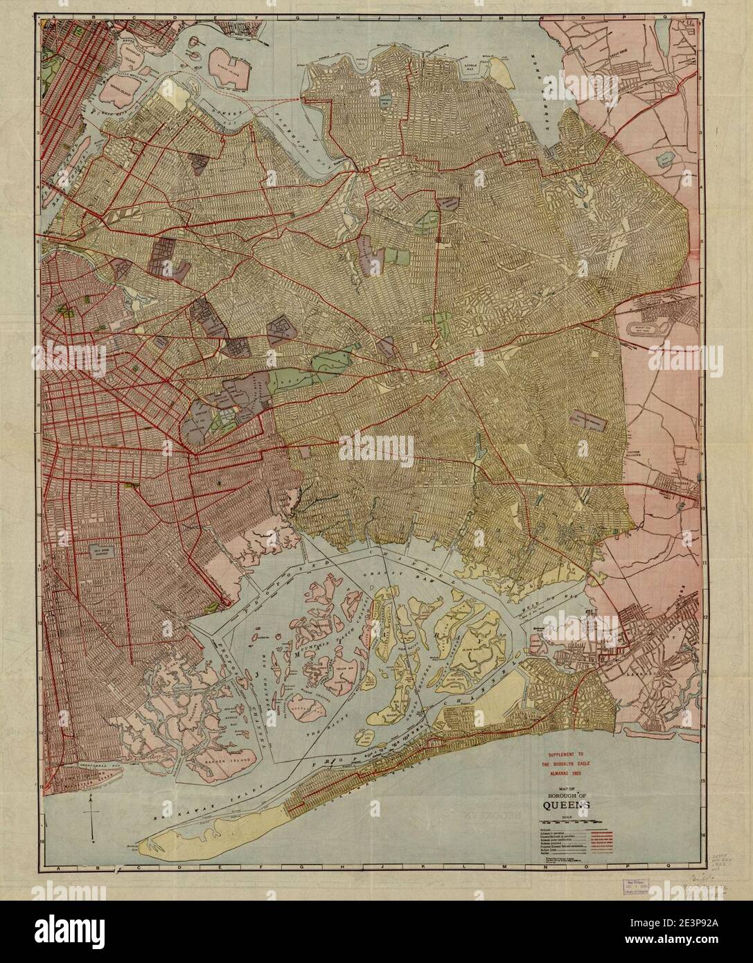 Queens historic map hi-res stock photography and images - Alamy