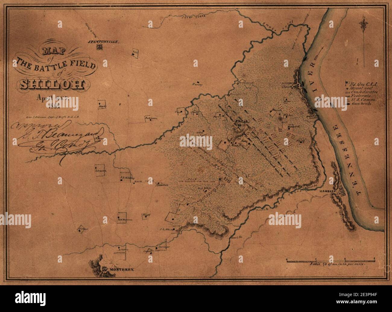 Battle Of Shiloh Hornets Nest Map