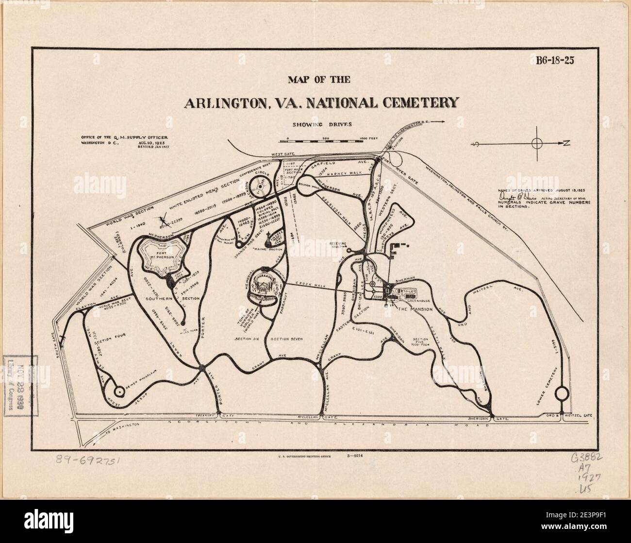 Arlington National Cemetery Map Posters