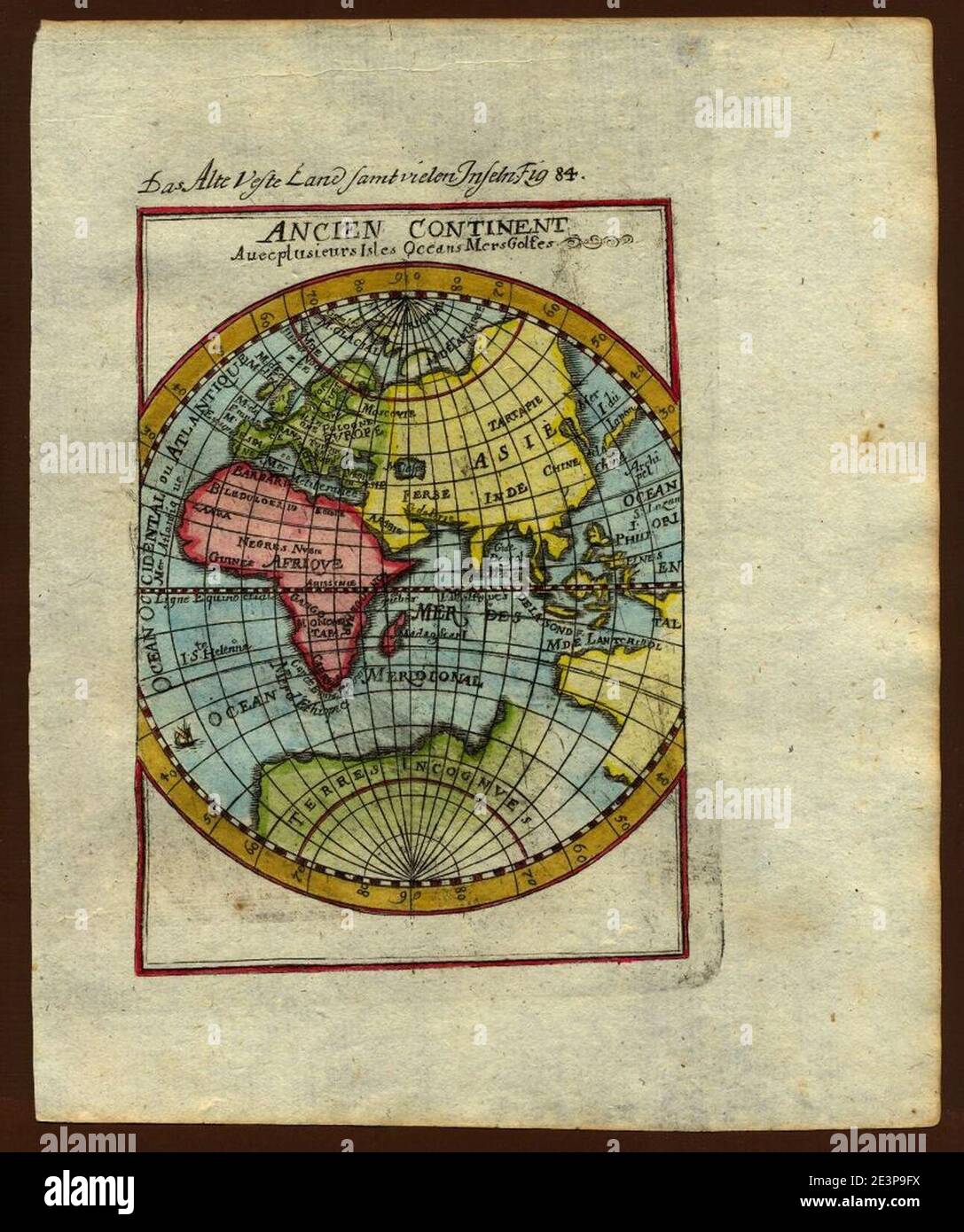 Map of the ancient Eastern hemisphere, 1719b Stock Photo - Alamy