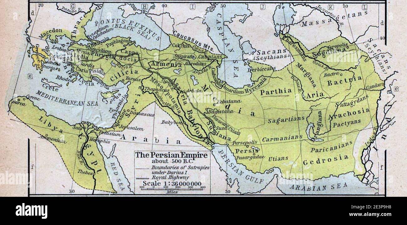 Map of the Achaemenid Empire Stock Photo - Alamy