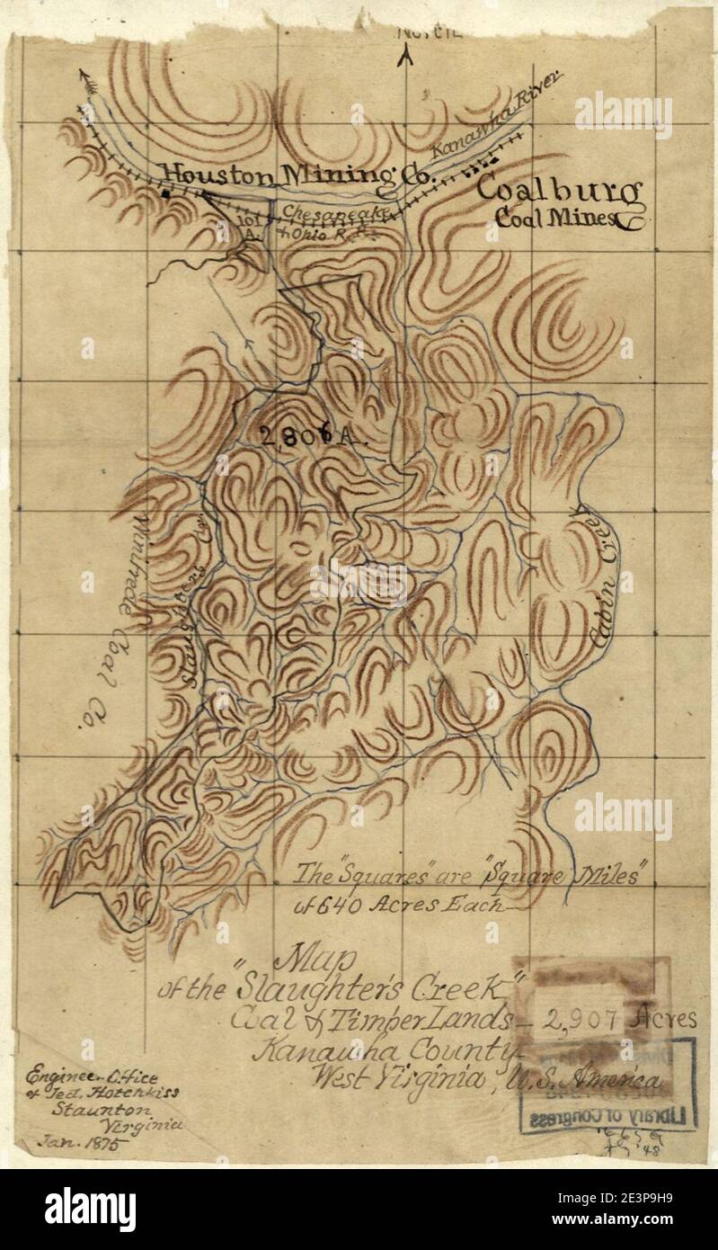 Kanawha county map hi-res stock photography and images - Alamy
