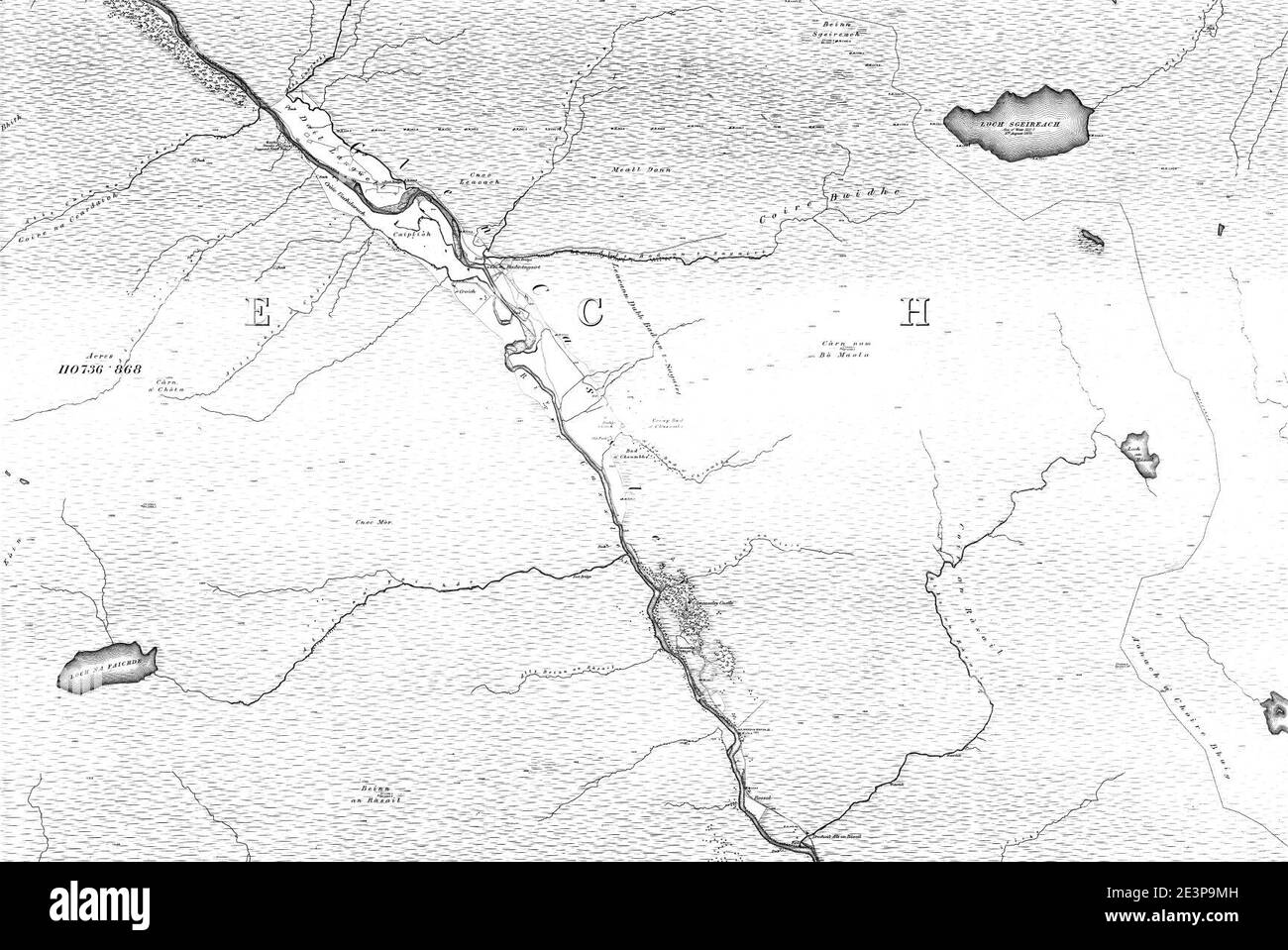 Map of sutherland Black and White Stock Photos & Images - Alamy