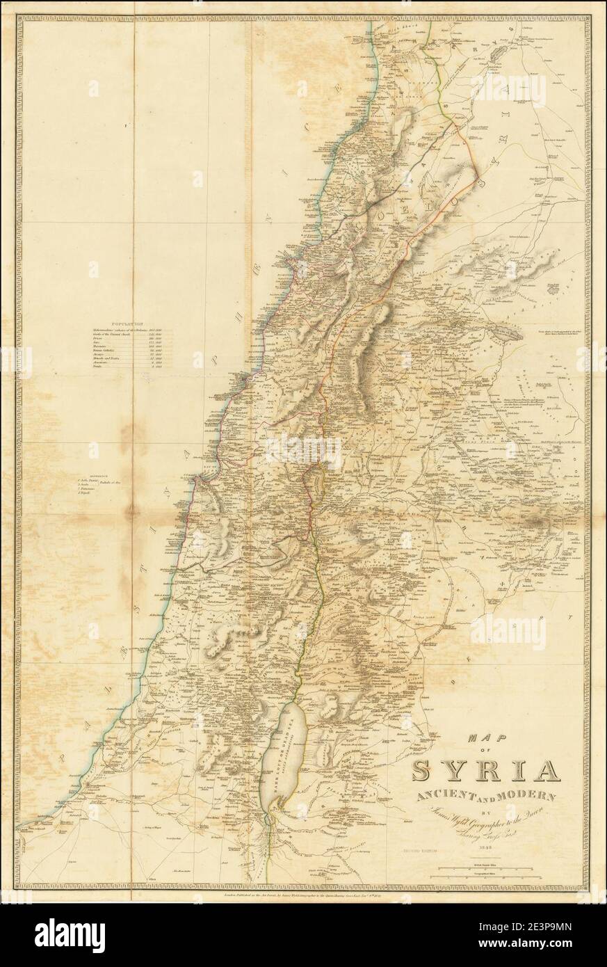 Map of Syria, Ancient and Modern Stock Photo - Alamy