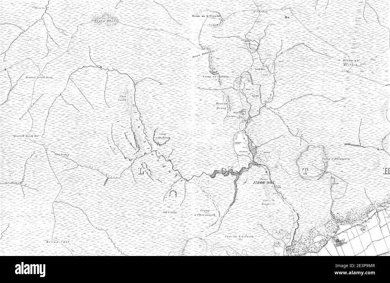 Map of Sutherland Sheet 089, Ordnance Survey, 1878-1881 Stock Photo - Alamy