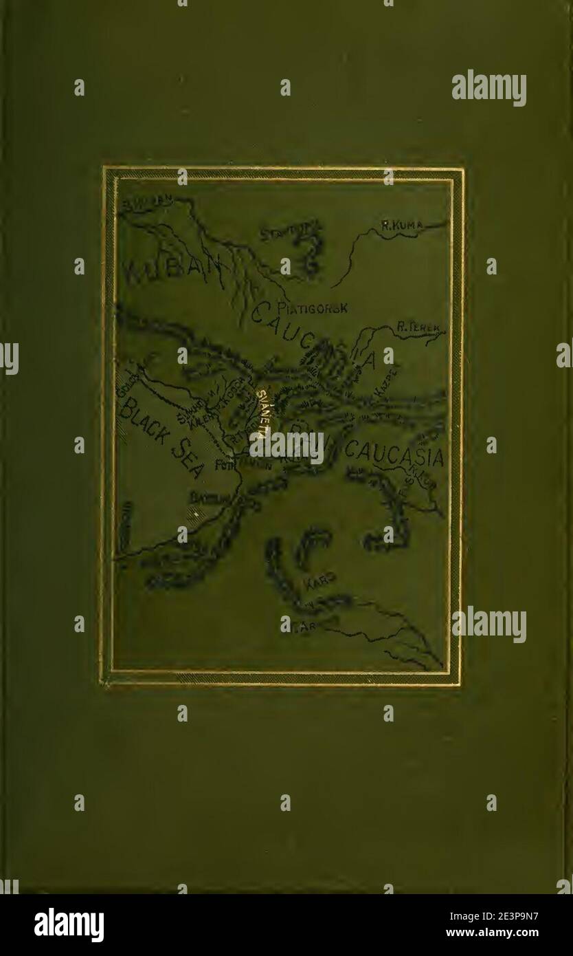 Map of Svaneti among the Caucasus, 1883 Stock Photo - Alamy