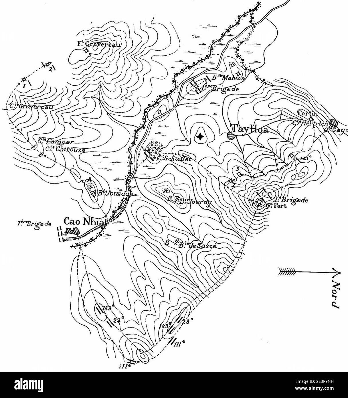 Map of Tay Hoa Stock Photo - Alamy