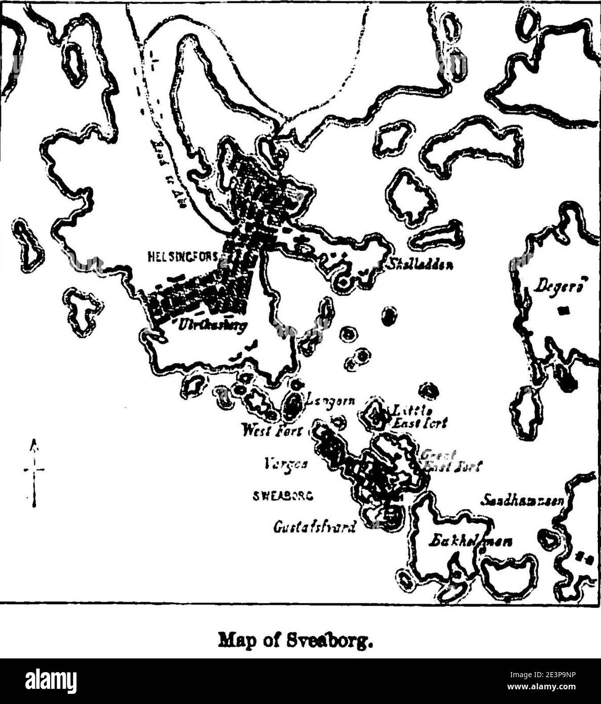 Map of Sveaborg. George Dodd. Pictorial history of the Russian war 1854 ...
