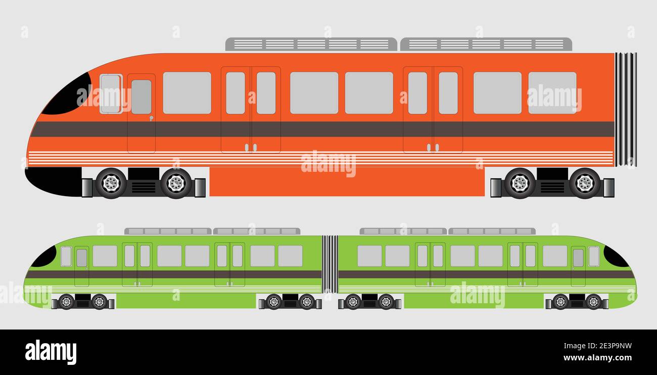 Rubber-tyred light rail train vector Stock Vector Image & Art - Alamy