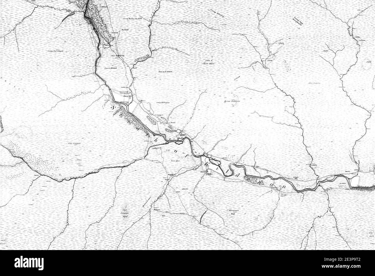 Map of sutherland Black and White Stock Photos & Images - Alamy