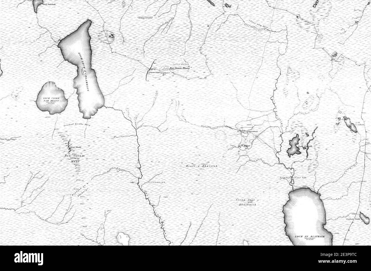 Map of Sutherland Sheet 046, Ordnance Survey, 1878-1881 Stock Photo - Alamy