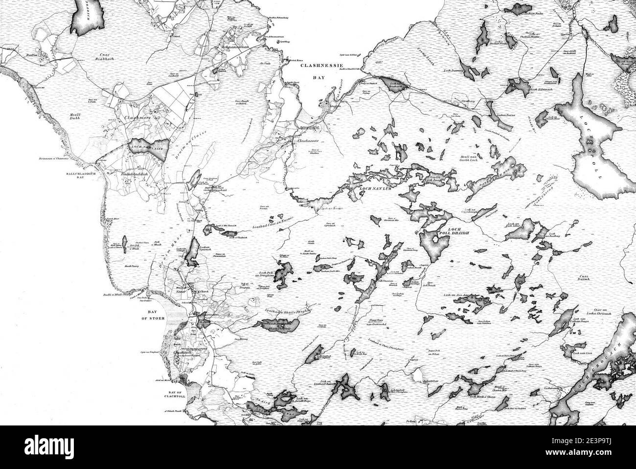 Map of Sutherland Sheet 058, Ordnance Survey, 1878-1881 Stock Photo - Alamy