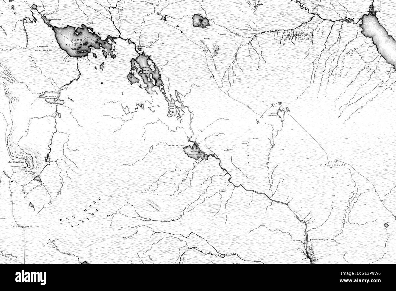Map of Sutherland Sheet 072, Ordnance Survey, 1878-1881 Stock Photo - Alamy