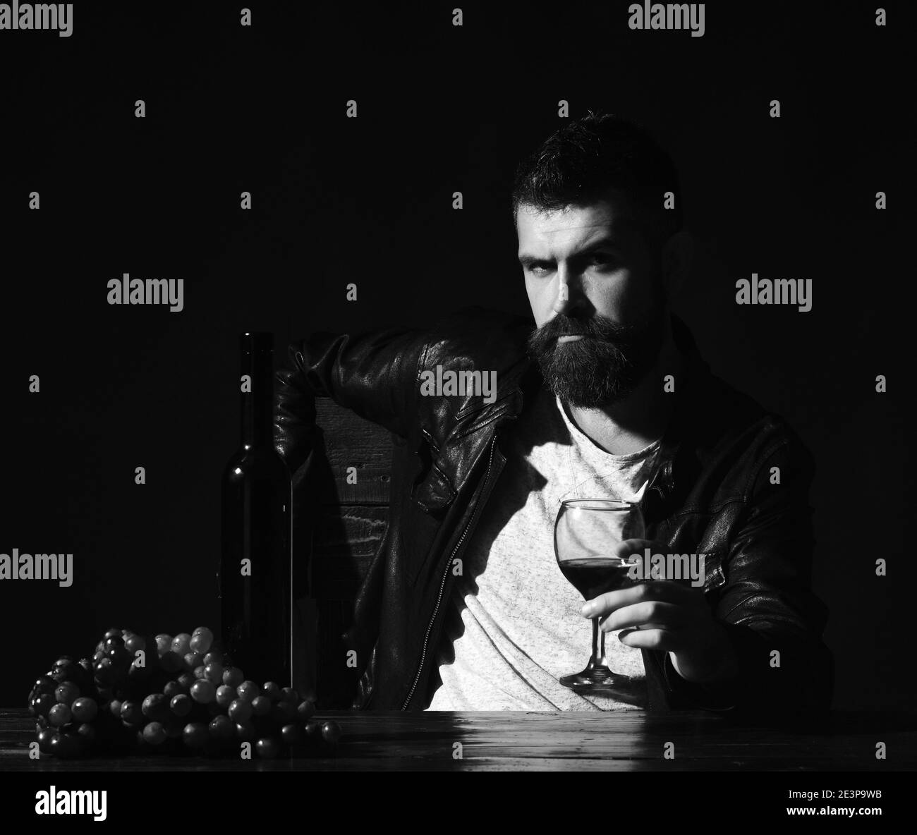 Dark brown beard Black and White Stock Photos & Images - Alamy