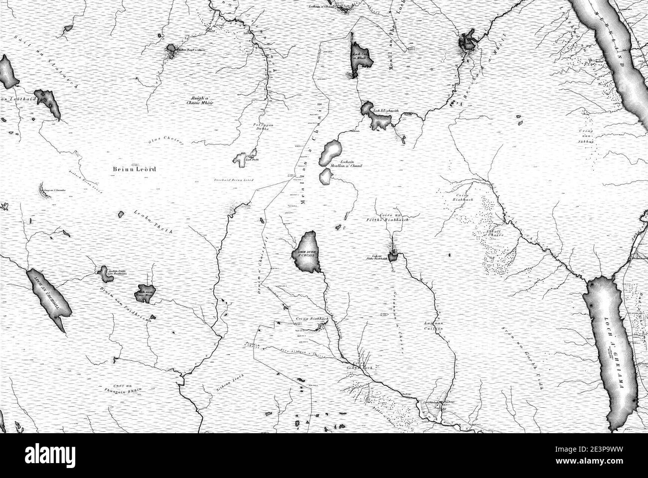 Map of sutherland Black and White Stock Photos & Images - Alamy