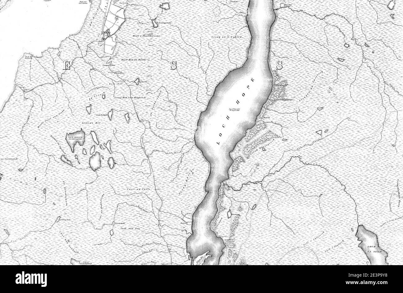 Map of Sutherland Sheet 024, Ordnance Survey, 1878-1881 Stock Photo - Alamy