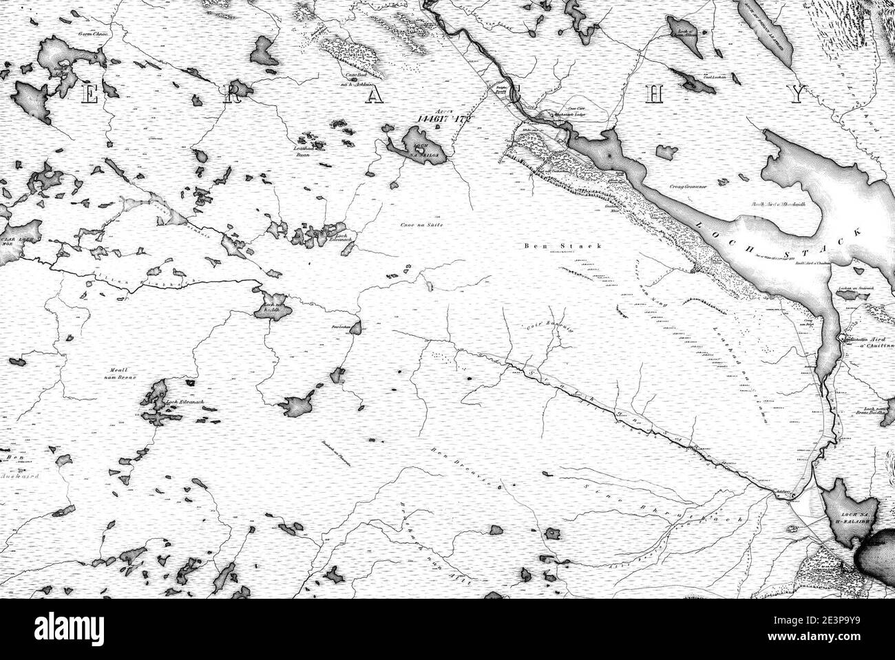 Map of Sutherland Sheet 040, Ordnance Survey, 1878-1881 Stock Photo - Alamy