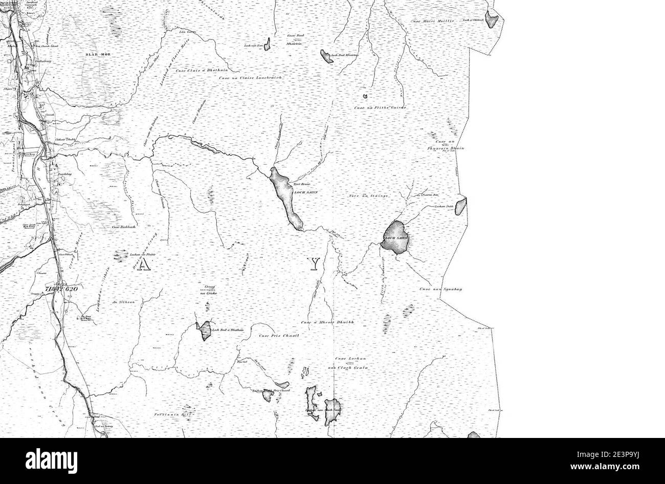 Map of Sutherland Sheet 029, Ordnance Survey, 1878-1881 Stock Photo - Alamy