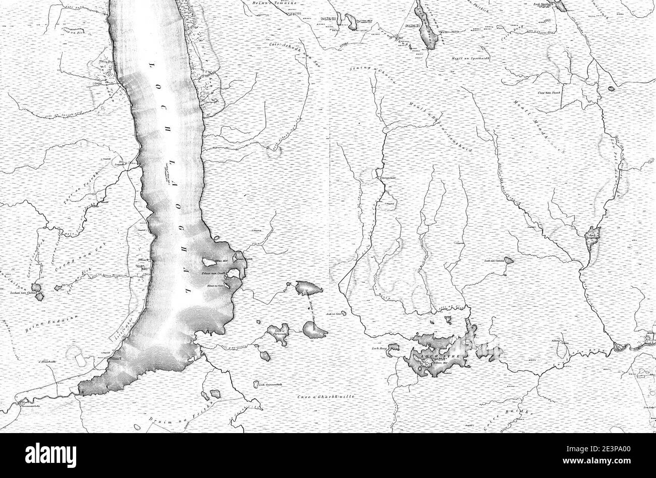 Map of Sutherland Sheet 035, Ordnance Survey, 1878-1881 Stock Photo - Alamy