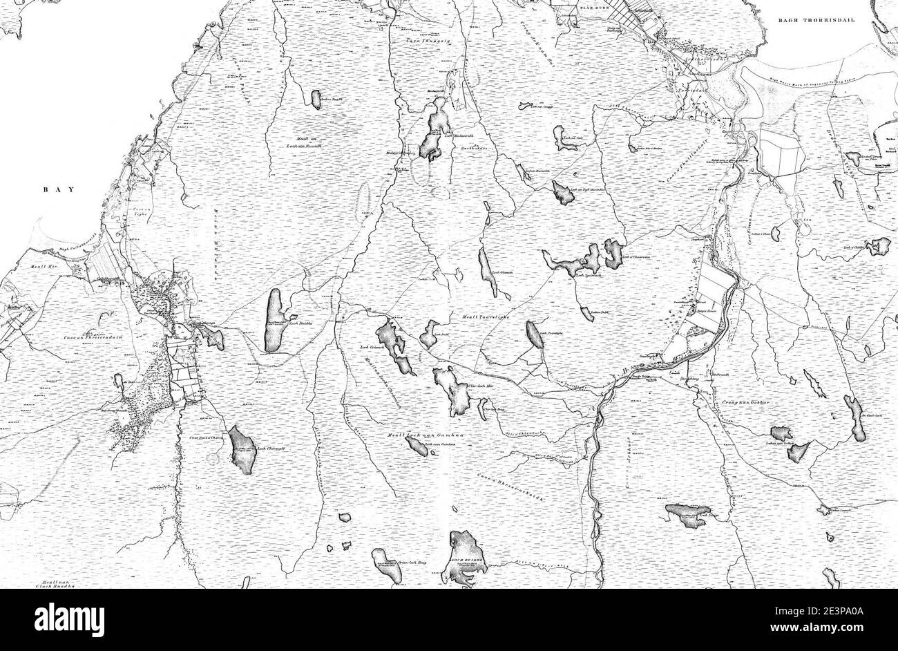 Map of Sutherland Sheet 017, Ordnance Survey, 1878-1881 Stock Photo - Alamy