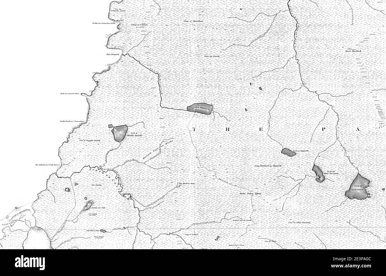 Map of Sutherland Sheet 004, Ordnance Survey, 1878-1881 Stock Photo - Alamy
