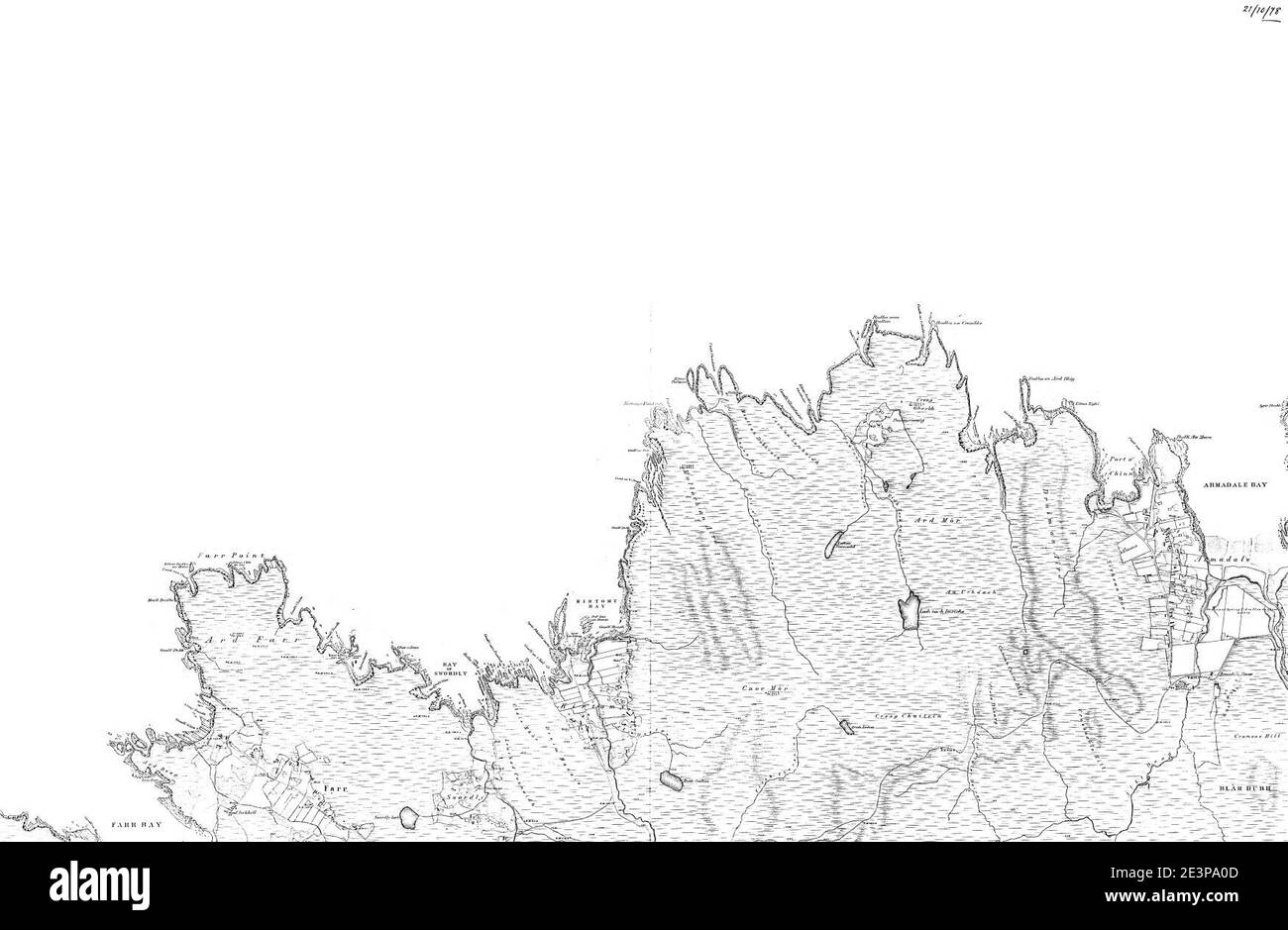 Map of sutherland Black and White Stock Photos & Images - Alamy