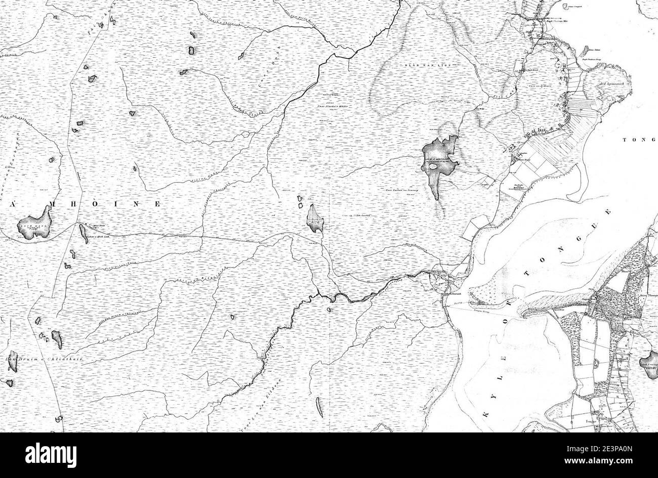 Map of Sutherland Sheet 016, Ordnance Survey, 1878-1881 Stock Photo - Alamy