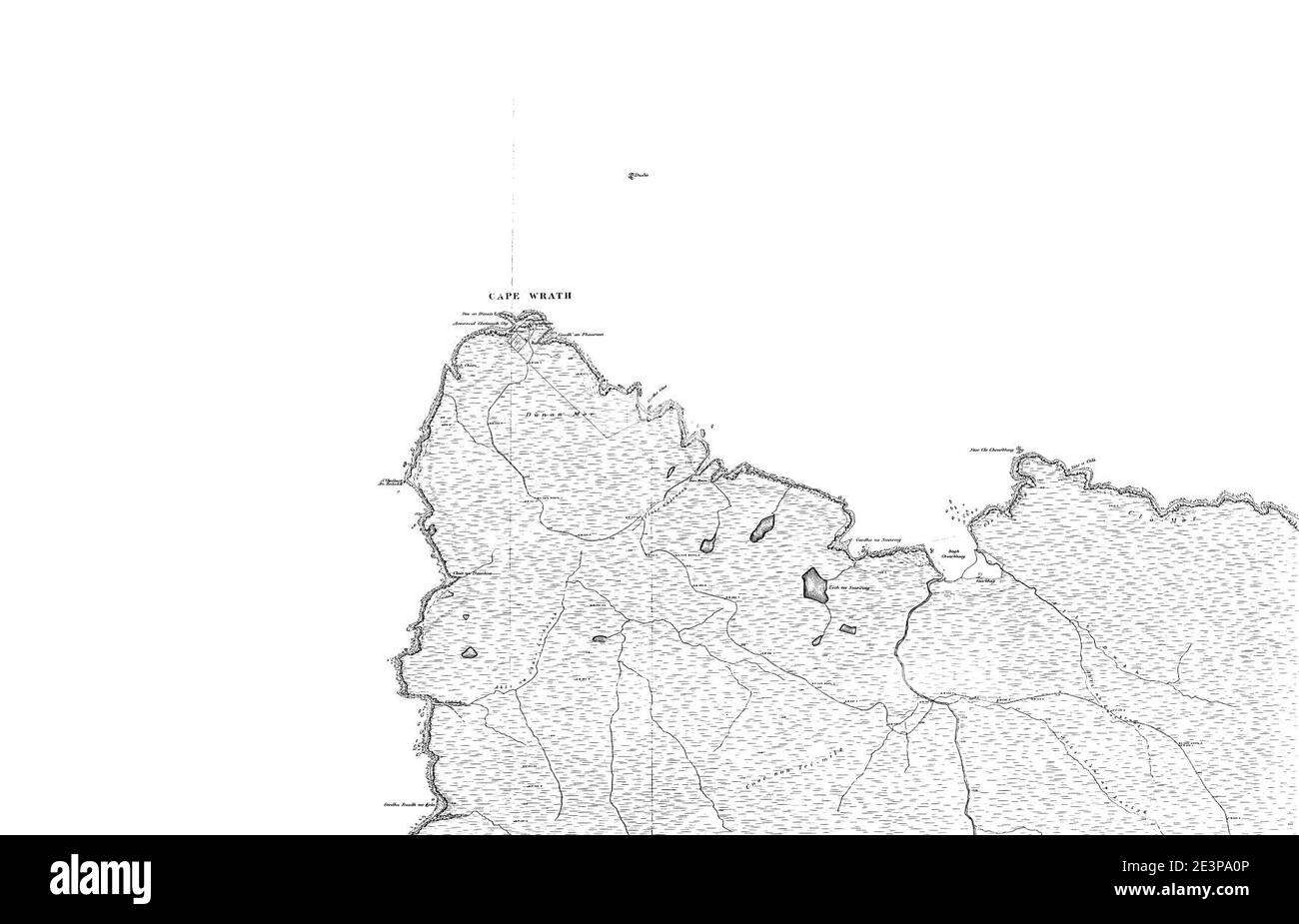 Map of Sutherland Sheet 001, Ordnance Survey, 1878-1881 Stock Photo - Alamy