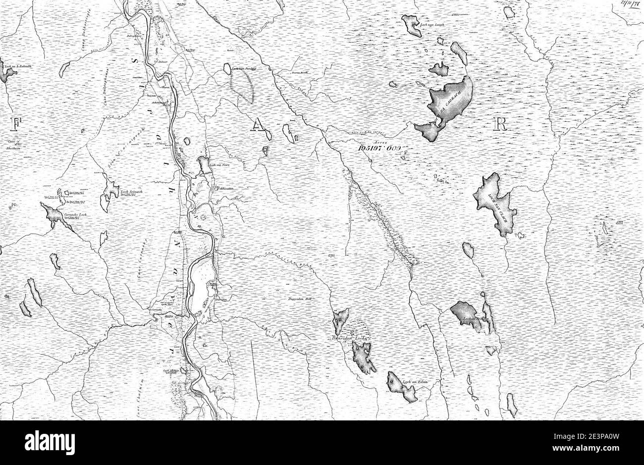 Map of Sutherland Sheet 027, Ordnance Survey, 1878-1881 Stock Photo - Alamy