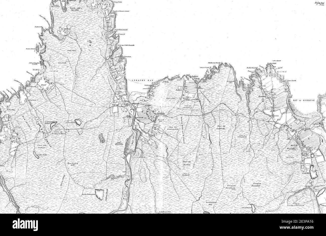 Map of Sutherland Sheet 010, Ordnance Survey, 1878-1881 Stock Photo - Alamy