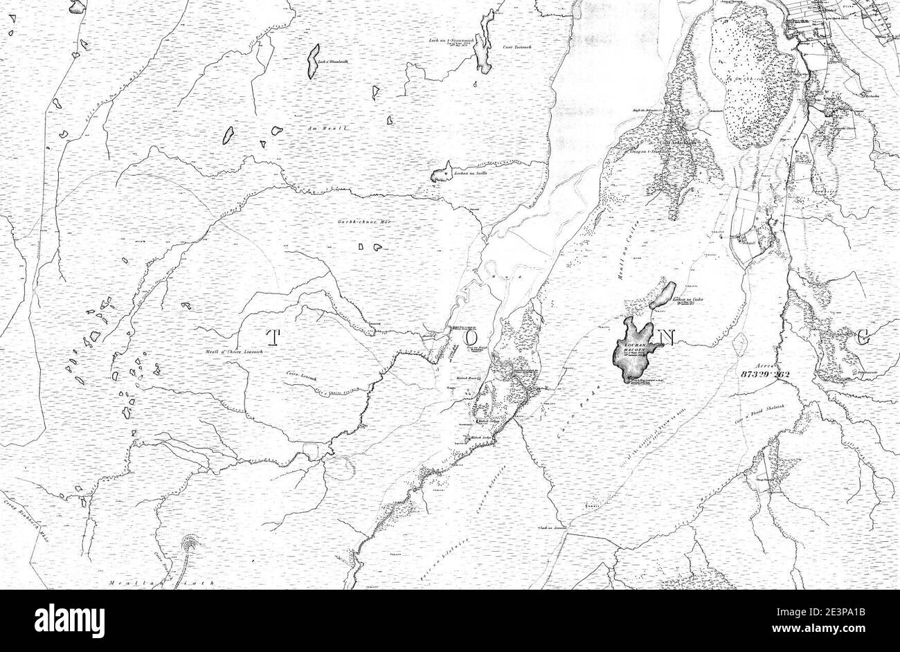 Map of Sutherland Sheet 025, Ordnance Survey, 1878-1881 Stock Photo - Alamy