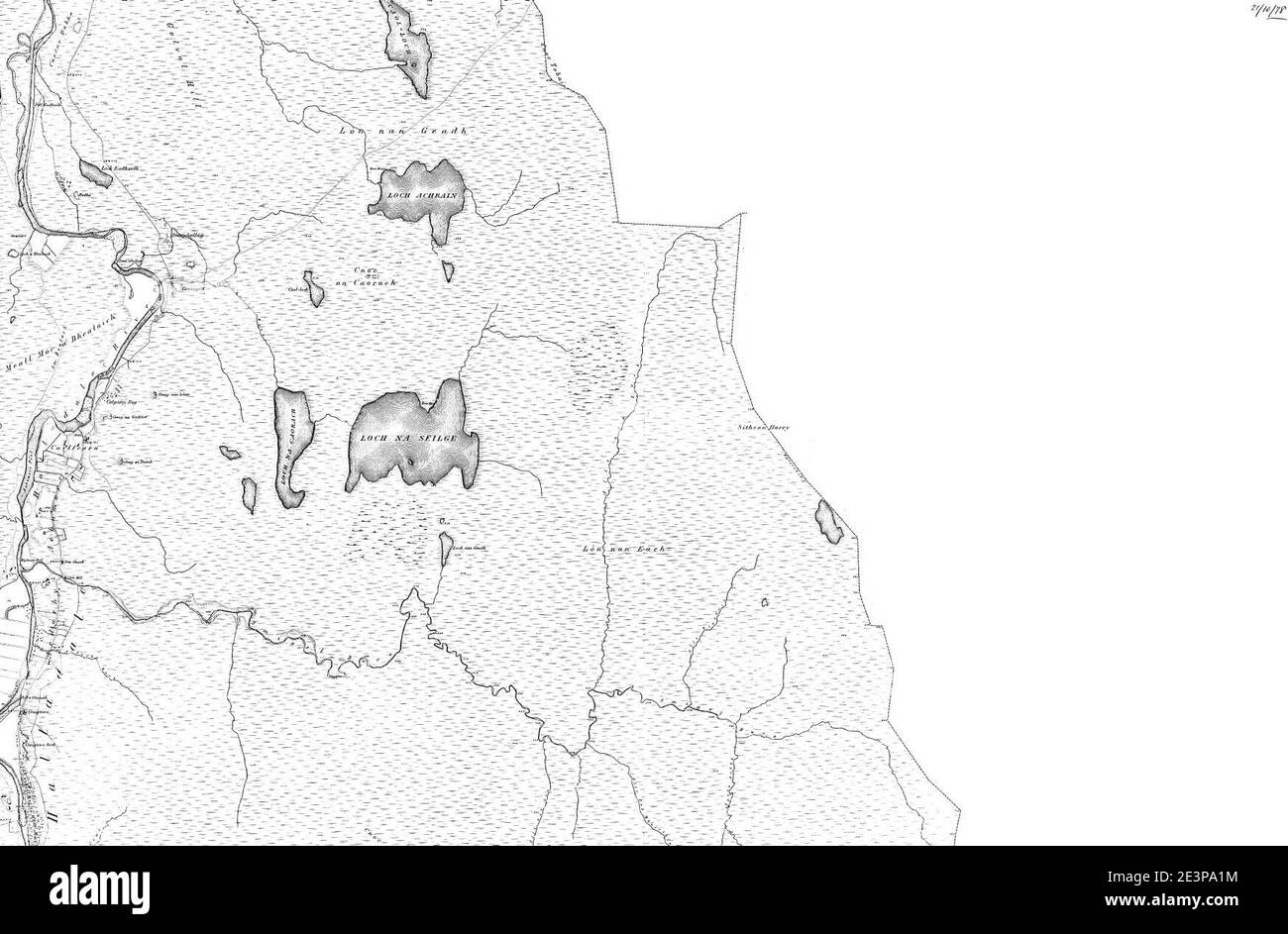 Map of Sutherland Sheet 020, Ordnance Survey, 1878-1881 Stock Photo - Alamy