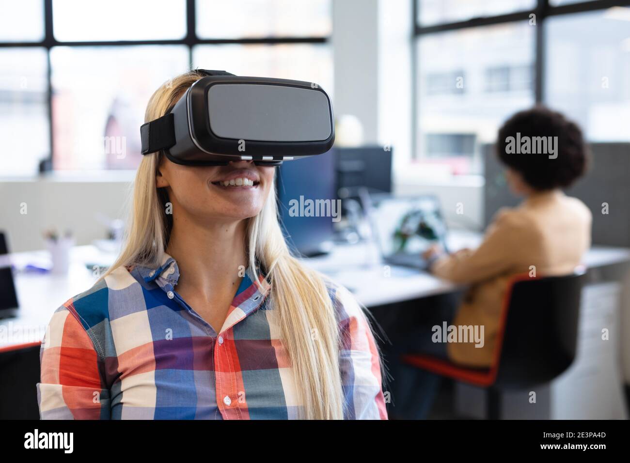 Using laptop and vr goggles hi-res stock photography and images - Alamy