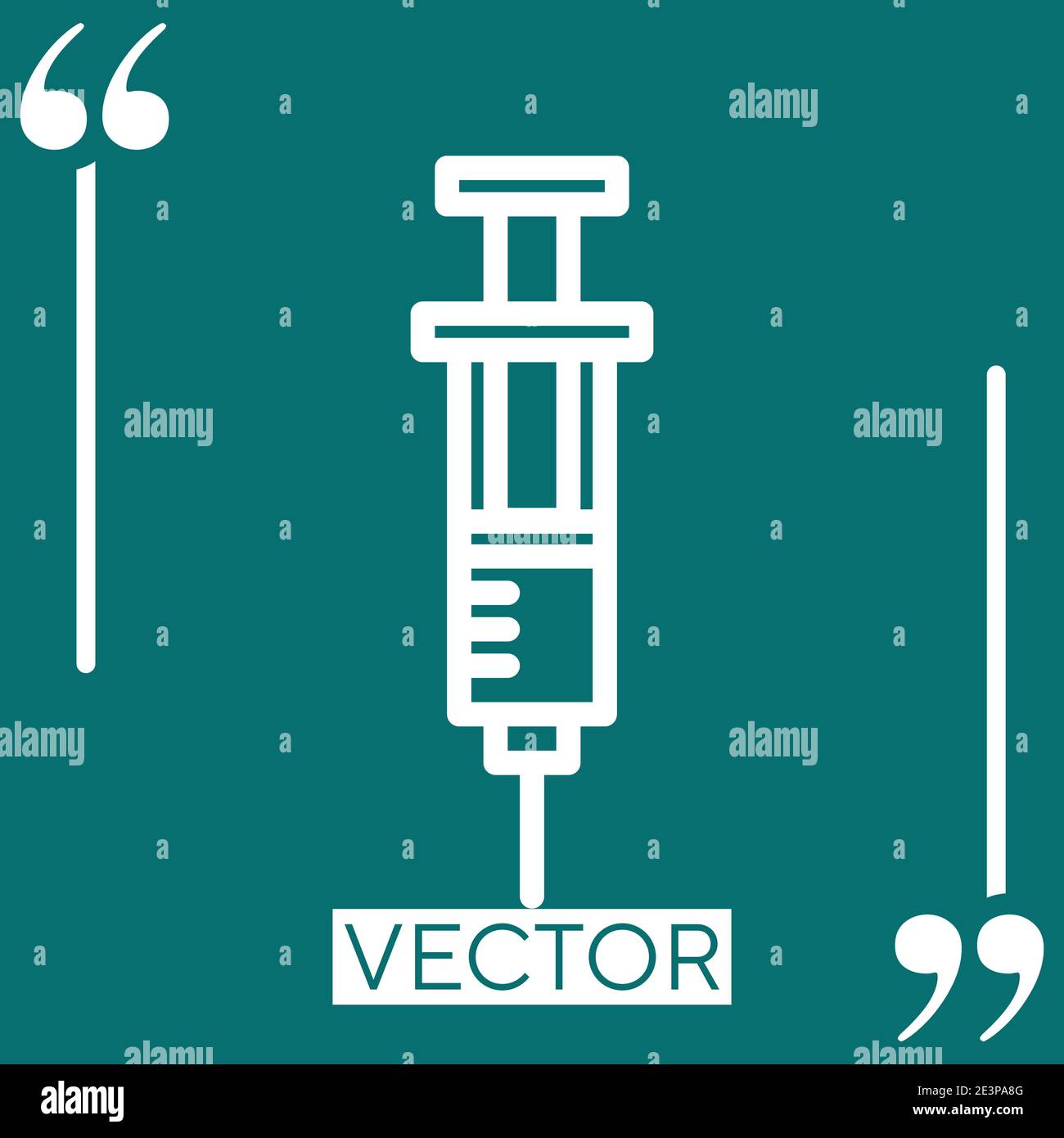 syringe vector icon Linear icon. Editable stroke line Stock Vector ...